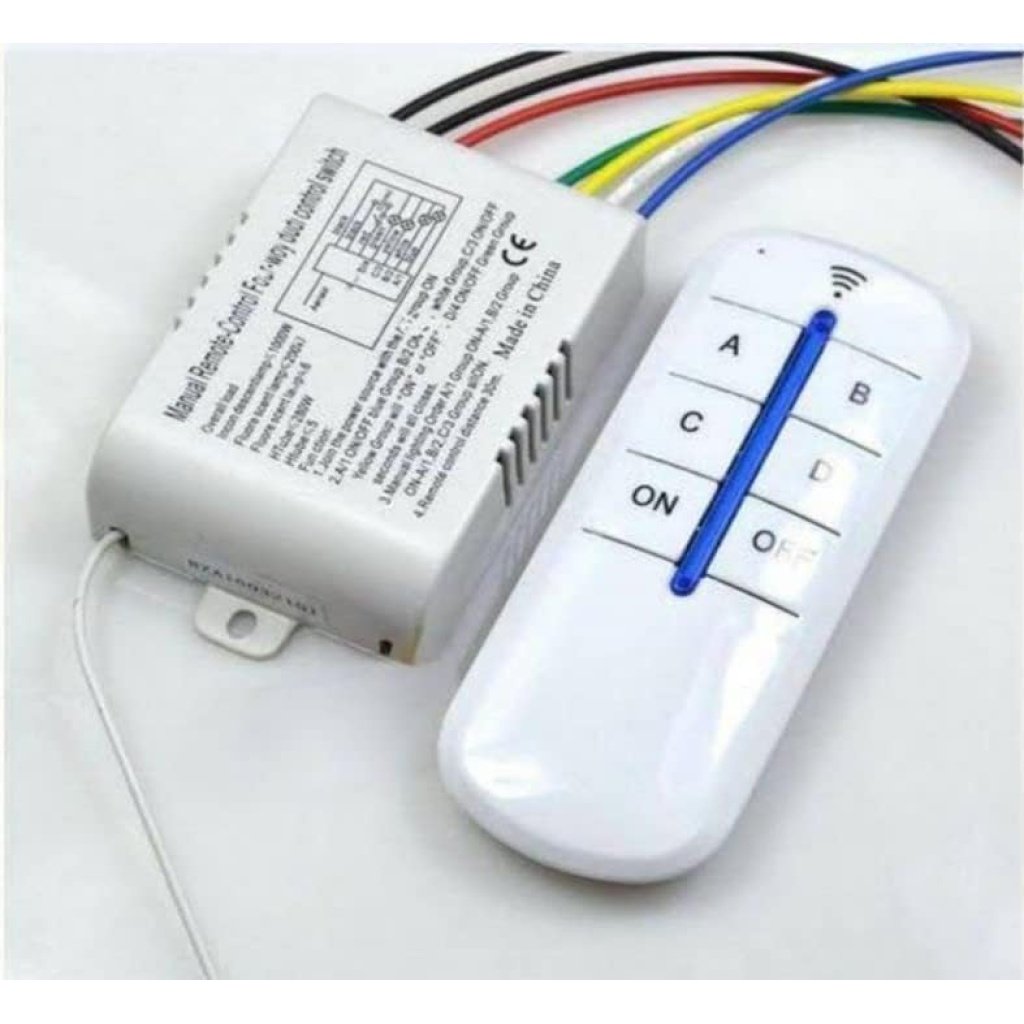 Remote Control Switch Unit for Light and Electrical Devices 4-Channel ...